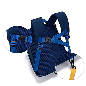 JIHUBEAR Cute Car Shape Toddlers Backpack with Lesh for 3-6 Year Old Boys and Girls Shoulder Bag Police Car