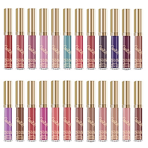 Ownest 24 Colors Matte Velvety Liquid Lipstick Set,Waterproof Long Lasting Non-Stick Cup Liquid Lipgloss Beauty Cosmetics Makeup Kit