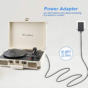 PK Power 9V AC Adapter for Crosley Cruiser Portable Turntable Record Player, Power Supply for CR8005A CR8005A-OR CR8005A-BK CR8005A-GR CR8005A-PI CR8005A-BL CR8005A-TW 6.6FT