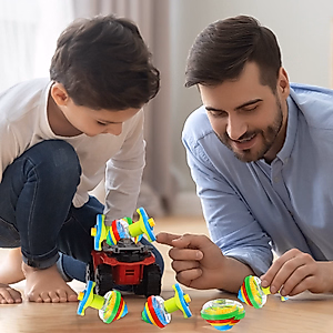 16 Pieces Light up Spinning Tops for Kids, LED Light up Flashing UFO Spinning Tops Gyroscope Novelty Bulk Stocking Stuffers for Birthday Party Favors Games Presents