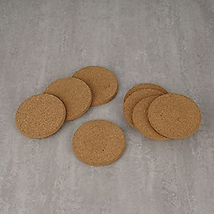 Adorever 8 Pcs Drink Coasters with Holder, Upgraded Extra Thick Sturdy Coasters for Drinks Absorbent Cork Coasters, Coasters for Coffee Table Tabletop Protection, Housewarming Gift Home Decor