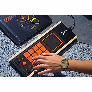 Drum Pad Accessory for J-Play MIDI controller - 12 Drum Pads and Effect Zone, Dedicated Musical App Included, Plug & Play Music instrument Water Edition