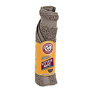 Petmate Arm & Hammer Half Circle Litter Mat, Pearl Tan