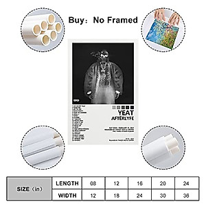 chunfen Yeat Poster Afterlyfe Album Cover Poster Posters for Room Aesthetic Canvas Wall Art Bedroom Decor 12x18inch(30x45cm)