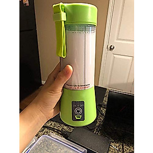 JTJxop Personal Size Blender Smoothies and Shakes, Single Serve Mini Blender, Mini Blender, with Six Blades, 4400mah USB Rechargeable, Sports,Travel,Gym