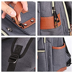 Fvstar Slim Business Laptop Backpack Casual Daypacks Outdoor Rucksack Travel Backpack for Men Women,Tear Resistant Unique Travelling Backpack Fits up to 15.6Inch Laptop,Gray