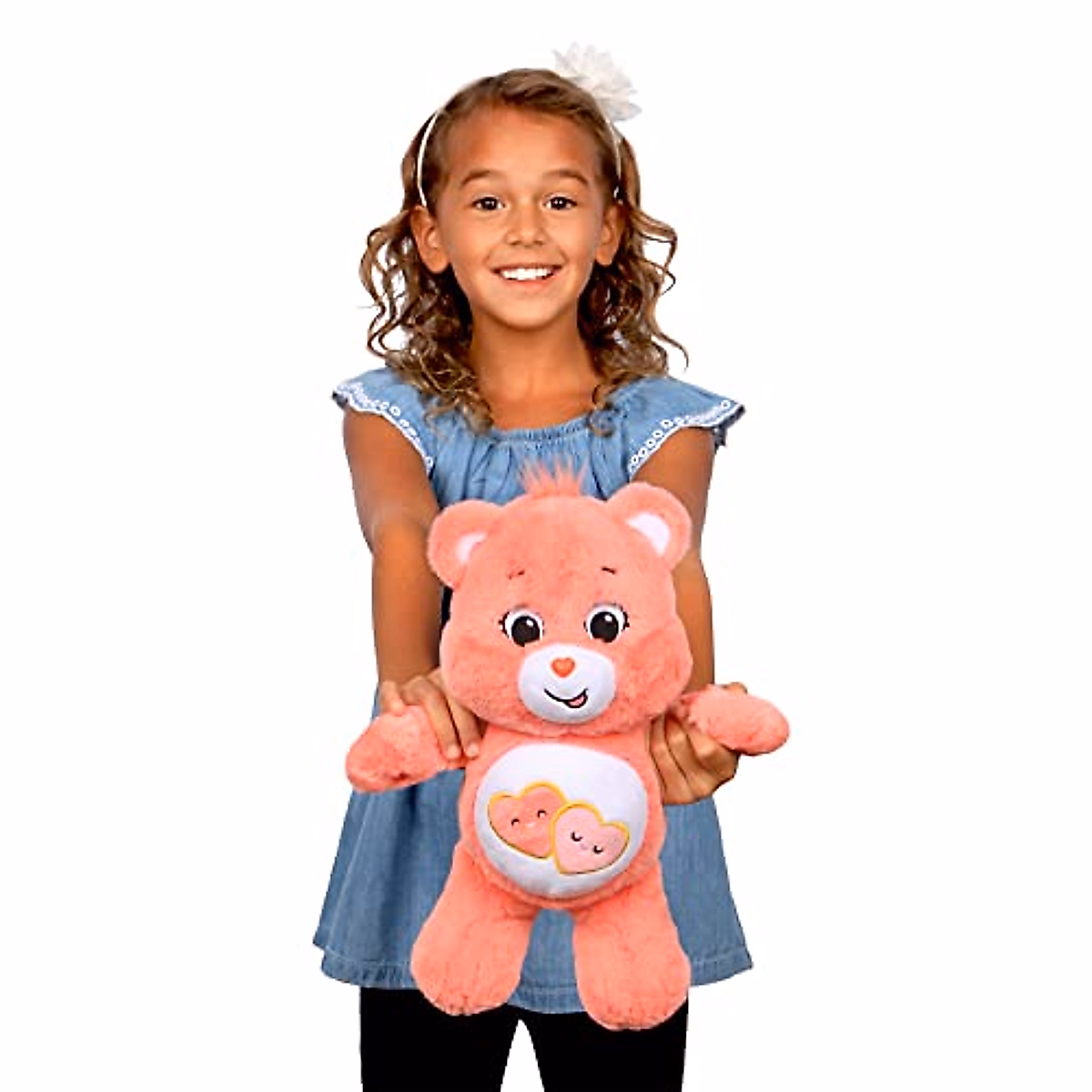 Care Bears 22084 14 Inch Medium Plush Love-A-Lot Bear, Collectable Cute Plush Cuddly Toys for Children, Soft Teddies Suitable for Girls and Boys Aged 4 Years +