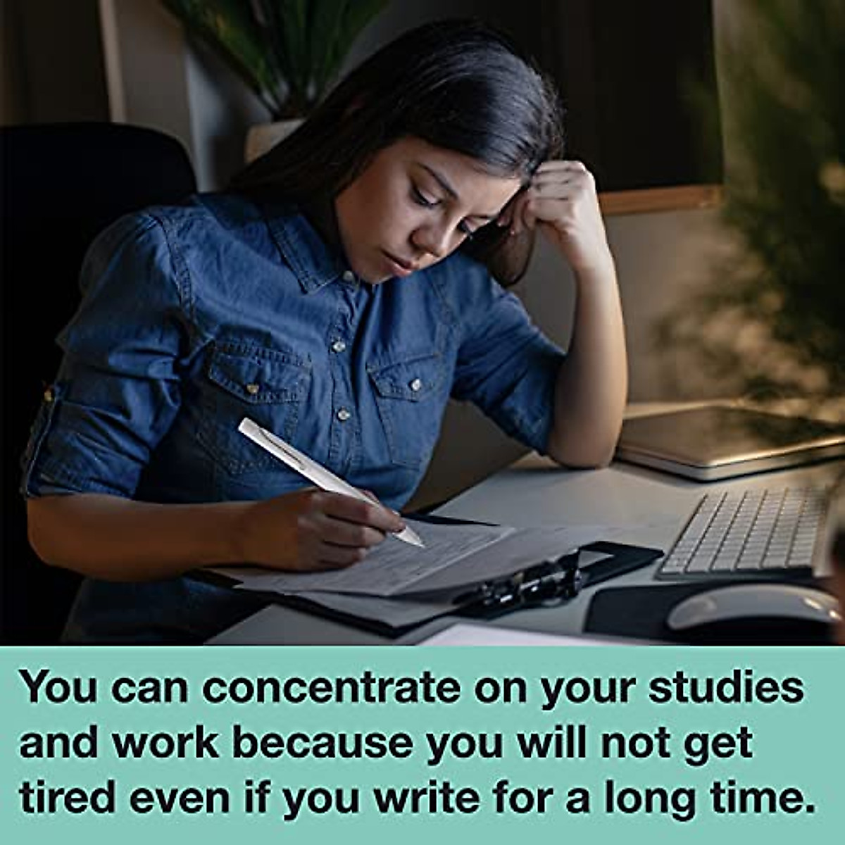 ZEBRA BLEN Emulsion ballpoint pen White body 0.5mm (blue ink) pack of 3 with DAVINCIPEN Acrylic Pen Holder clear