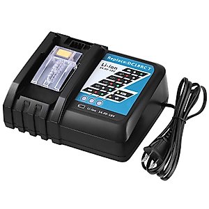 Fast DC18RC Charger Replacement for Makita 14.4V-18V Lithium-ion Battery LXT Compatible with Makita BL1815 BL1830 BL1840 BL1845 BL1850 BL1860 Batteries Charger