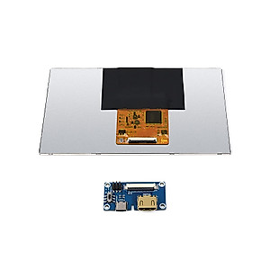 waveshare 7inch IPS Integrated Display Compatible with Raspberry Pi 4B/3B+/3B/2B/B+/A+/Zero/Zero W/WH/Zero 2W Supports Jetson Nano and Windows PC 1024 × 600 Resolution No Touch with Accessories