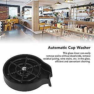 High Pressure Glass Rinser Washer Glasswasher Cleaner Glass Washer Bar Sink for Pub Automatic Washing Equipment Wash Machine Glass Washers (Black)