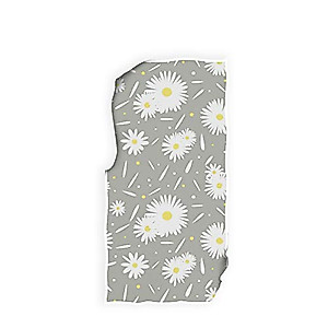 VIKKO White Daisy Flower On Gray Towels Hand Washcloths Polyester Fingertip Towel with Single-Sided Printing for Home Hotel Bathroom Decoration - 30x15 Inch