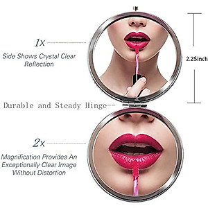 COFOZA 1943 80th Birthday Gifts for Woman Grandmom Mother Stainless Steel Rose Gold Compact Pocket Travel Makeup Mirror 80 Years Old Inspiration Gift Behind You All Your Mermories with Gift Box