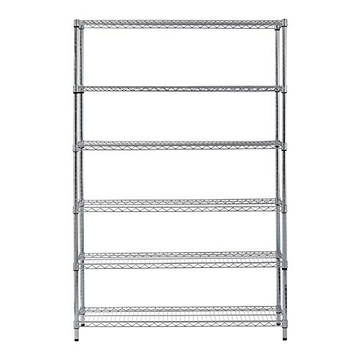 Muscle Rack WS481872-Z Steel Shelving Unit, 6 Shelf, 48" Width, 72" Height, 18" Depth, Zinc