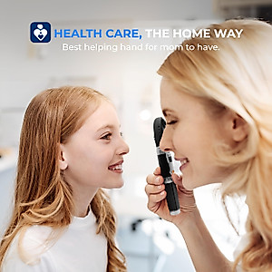 SereneLife 2-in-1 Ophthalmoscope & Otoscope Set | Perfect for Inspecting Ears, Mouth & Nose | Multi-Aperture Diaphragm Wheel & Battery Powered | Includes 4 Reusable Washable Tips | for Family & Pets