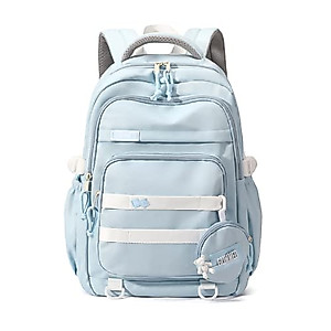 RRRWEI Backpack for Girls 15.6 Inch Laptop School Bag Kids Elementary College Backpacks Large Bookbags for Teen Girls (blue)