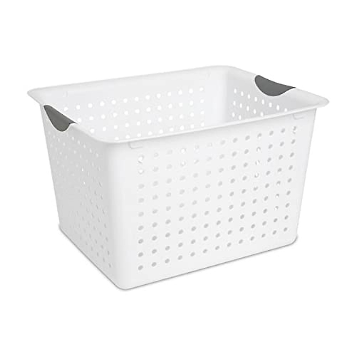 Sterilite Set of Ultra Plastic Storage Bin Baskets with Handles Including 12 Large and 12 Deep Containers for Household Organization, 24 Pack