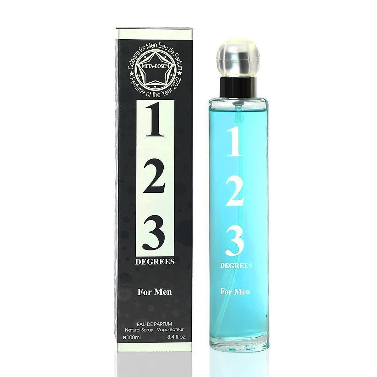 META-BOSEM Easy Miami+123 Degrees Men's Cologne Collection, Eau de Toilette Natural Spray - Fresh Woody Scents - Holiday Gift Set (Pack of 2) Each 3.4 Fl Oz, Total 6.8 Fl Oz