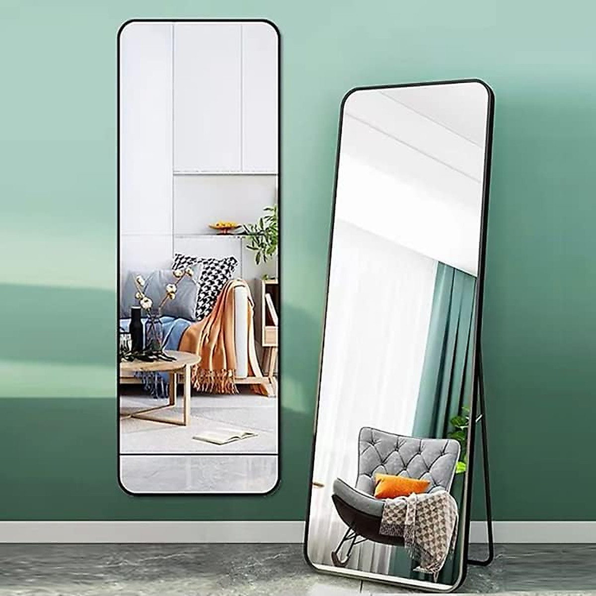 Ecentaur Full Length Mirror Hanging Wall Mirror Standing Floor Body Mirror Long Large Size for Bedroom Living Room