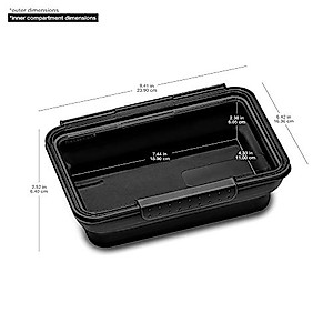 madesmart Lidware Collapsible Food Storage - FRIDGE & PANTRY COLLECTION Airtight, Food Safe, Collapsible, Dry-Erase Space For Labeling, Medium Shallow - Holds 4.83 Cups, Carbon