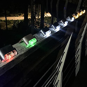 ZHUANYIYI 4 Pieces, Outdoor Solar Stair Lighting, Garden Fence Aisle Lighting Landscape Light, Home Garden Pavement Step Waterproof Decorative Light