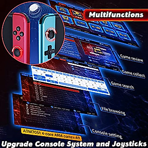 X70 Handheld Game Console 7.0 inch Pro Retro Games Consoles Classic Video Games Pad Style Preinstalled System Built-in Rechargeable Battery Gaming Consoles 64GB Blue Red