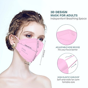XINYA BAO 50 Pack KN95 Disposable Face Mask - 5-Ply Breathable Safety Masks Against PM2.5, Dispoasable Respirator Protection Mask for Men and Women Multi Color.