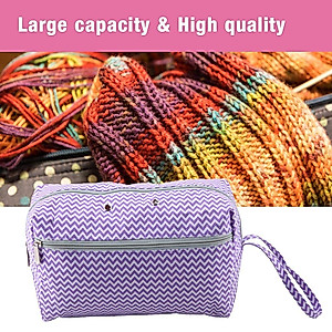 Yarn Storage Bag Portable Knitting Bag Durable Sewing Weaving Accessories Organizer Crochet Yarn Tote(L)