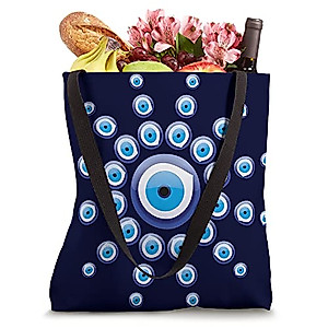 Blue Evil Eye Greek Symbol Talisman Protection Against Evil Tote Bag