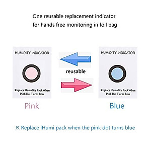 IHUMI Humidity Control Packs,58-Percent RH 2-Way Humidor Packs,Humidity Packs for Herbal,4 Gram 60 Pack