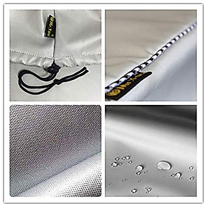 Large Tire Cover Seasonal Tire Tote Tire Storage Bag Seasonal Tire Cover,Waterproof Dust-Proof (Diameter 28",Silver Coated)