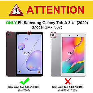 Dteck Case for Samsung Galaxy Tab A 8.4 2020 SM-T307 Verizon/Sprint/T-Mobile/AT&T, Slim Multi-Angle Folio Stand Premium PU Leather Case Protective Cover for T307 Galaxy Tab A 8.4 Tablet, Pink Unicorn