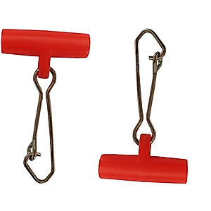 10/25/40pcs Fishing Snap Swivel Fishing Line Slides High Strength Double Lock Snaps Stainless Steel Slider Swivel Snap Kit Fishing Tackle Red 5# (40pcs)