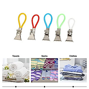 Cabilock 20pcs Kitchen Hook Cupboards Loops Home Travel Clips Dishcloth for Hangers Towels Clip Hanging Holder Laundry Cloth Clothes Towers Hanger Towel Metal Tea Bathroom