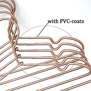 Koobay Premium 12.5" Rose Gold Children Display Kids Coat Hangers, Heavy Duty Baby Hangers, for Closet Organization ,Coat Shirt Clothes Hangers, 10PACK
