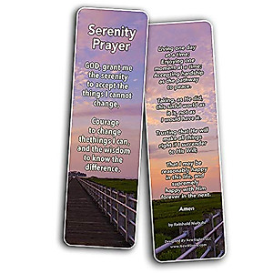 The Serenity Prayer Bookmarks (60 Pack) - Serenity Prayers That are Simple and Easy to Memorize