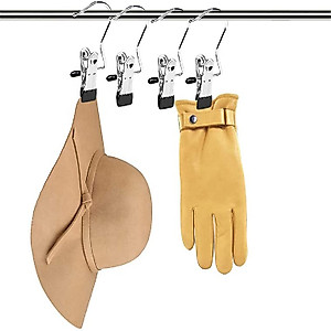 Homa Jia Pants Hangers Space Saver 3 Pack and 4 Heavy Duty Clips, Space Saving Multi Bar Metal Pant Hangers, Stable with Non-Slip Padding, Perfect for Hang Jeans Trousers Ties Scarf Belt Etc