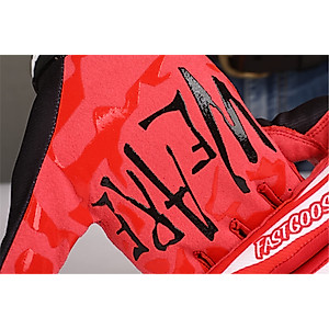 EXCEREY Red Cycling Gloves Mountain Bike Gloves for Outdoor Sports, Driving, Climbing for Men & Women (Red, M)