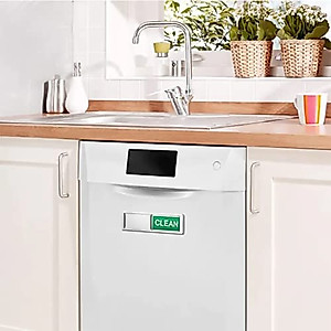 MY DEVELOPMENT Dishwasher Magnet Clean Dirty Sign | Clean Dirty Magnet for Dishwasher Easy to Read | No-Scratch Dishwasher Clean Dirty Sign | Shutter Slide Clean Dirty Sign for Dishwasher | White