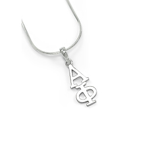 The Collegiate Standard Alpha Phi Sorority Sterling Silver Lavaliere Pendant