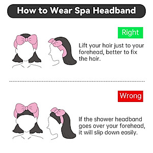 Ondder Spa Headband for Washing Face 8 Pack Aossrted Skincare Headbands for Women Girls Terry Cloth Cute Makeup Headbands Head Bands with Bow