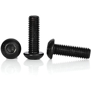 10 Pcs M10-1.5 x 20mm Button Head Socket Cap Screws, 10.9 Grade Alloy Steel, Allen Socket Drive, Black Oxide Finish, Full Thread (10.9 Grade,M10-1.5 x 20mm,10 Pcs)
