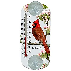 LaCrosse, 8" La Crosse 204-1081 8 Inch Traditional Thermometer with Cardinal Design, Size