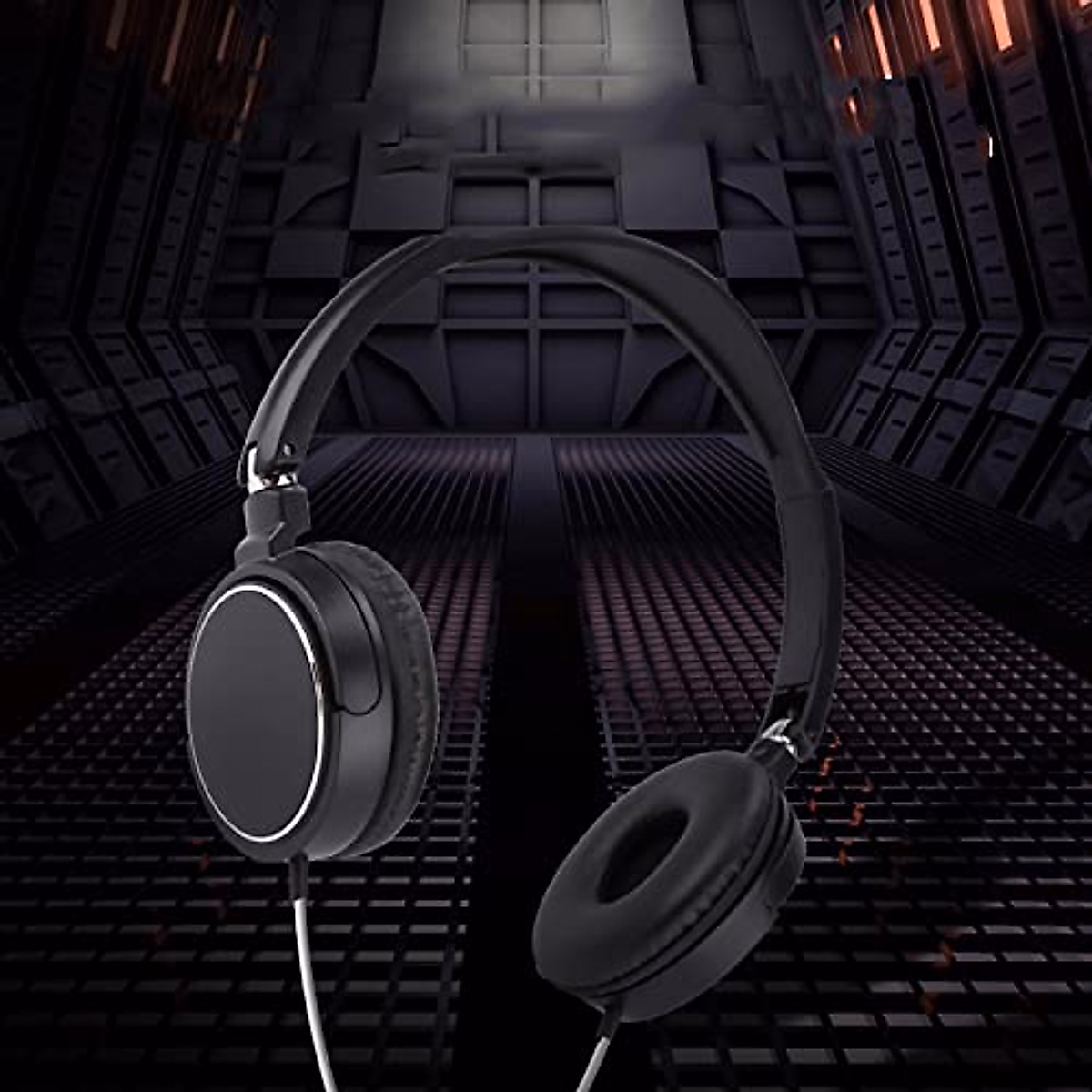 Foldable Head Mounted Headphone Mini Wired Headset Hands Free Compact Stereo HiFi Music Headset Support Rotatable Ear Cup Adjustable Headband Support TF Card