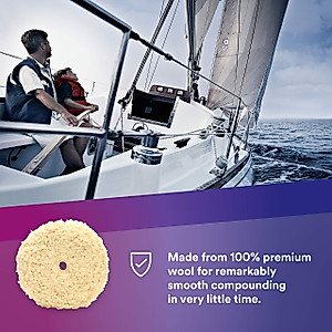 3M Perfect-It Wool Compounding Pad, 05753, 9 in, Fast Cutting, Polishing Pad for Automotives