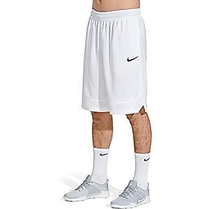 Nike Kids' Everyday Cotton Cushioned Crew Socks (6 Pair), White/Black, Small