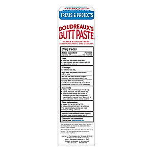 Boudreaux's Butt Paste for Sensitive Skin Diaper Rash Cream, Ointment for Baby, 4 oz Tube