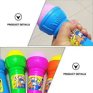 Totority Microphone Kids Echo Microphone for Kids: 3pcs Voice Amplifying Microphone Toy for Kids and Toddlers Singing Speech Communication (Random Color) Toddler Microphone