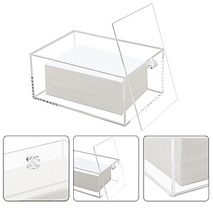 Weiai Acrylic Dryer Sheet Holder, Clear Dryer Sheets Box Container for Laundry Dispenser Storage