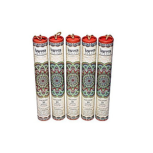 Karma Scents Premium Vanilla Incense Sticks, 5 Set Gift Pack with a Free Holder in Each Box. Includes 150 Sticks and Five Incense Burners | Perfect for Home Decor and Gifts.
